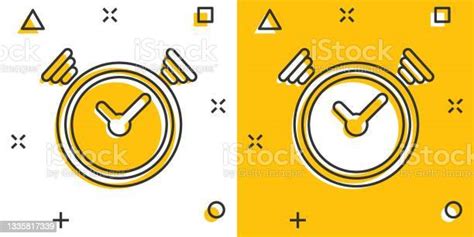 만화 스타일의 벡터 만화 시계 타이머 아이콘 시간 알람 개념 일러스트 그림 그림 스톱워치 클럭 비즈니스 스플래시 효과 컨셉 0명에 대한 스톡 벡터 아트 및 기타 이미지