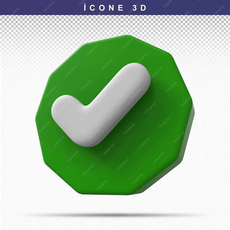 Premium Psd Icon 3d Check Mark