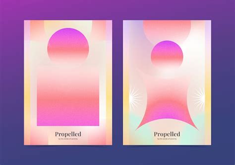 Premium Vector Grainy Gradient Poster Template