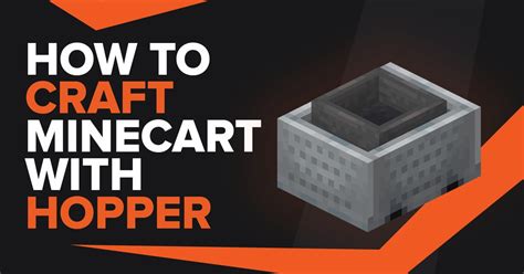 How To Make Minecart With Hopper In Minecraft