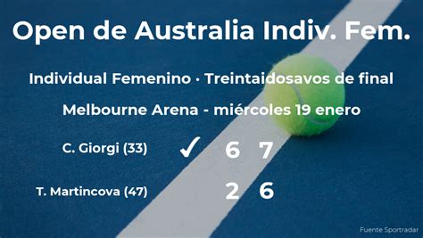 La Tenista Camila Giorgi Se Clasifica Para Los Dieciseisavos De Final