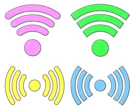 Premium Vector Wi Fi Icons Set Communication Signs Graphic Design Template