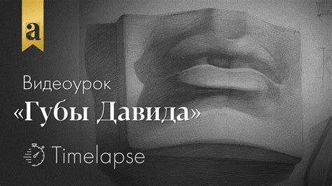 Губы Давида карандашом Академический рисунок Художник Денис Чернов ~ Онлайн школа Akademika