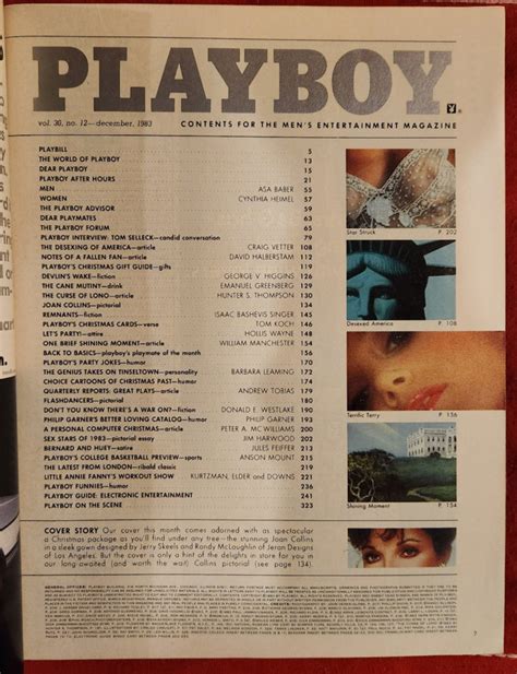 Playboy Magazine December 1983 With Centerfold Joan Collins Ebay