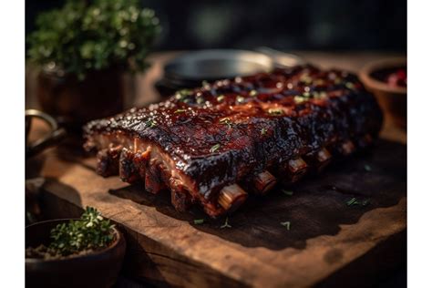 Smoke Spicy Grilled Pork Ribs Bbq Steak Graphic By Actart Designs