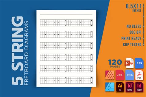 5 String Fretboard Diagrams 24 Fret Graphic By Renatori Designs · Creative Fabrica