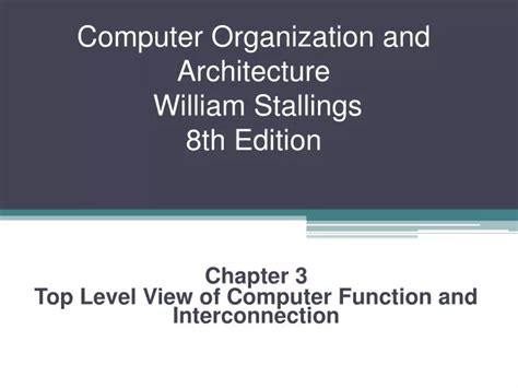 ppt computer organization and architecture william stallings 8th