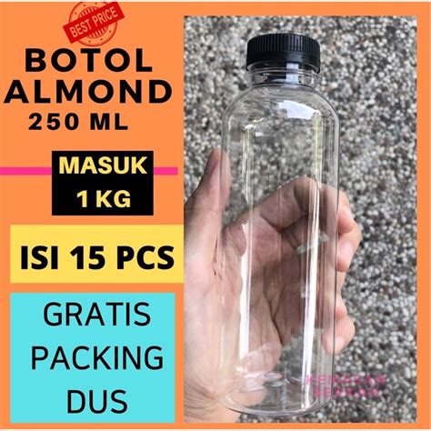 Jual Botol Almond 250ml ISI 15 Buah Botol Kopi Botol Plastik 250 Ml