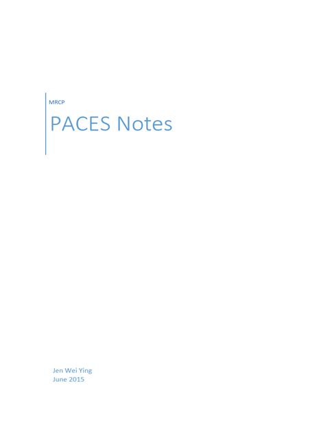 Jwy Paces Revision Notes Pdf Cirrhosis Hepatitis