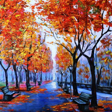 Осень гуашью поэтапно (Большое количество фото) - drawpics.ru