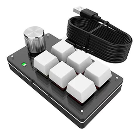 Mini Teclado Rgb Com Fio Uma Mão 6 Teclas Programável Mercadolibre