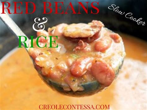 Slow Cooker Red Beans And Rice Creole Contessa Slow Cooker Red Beans