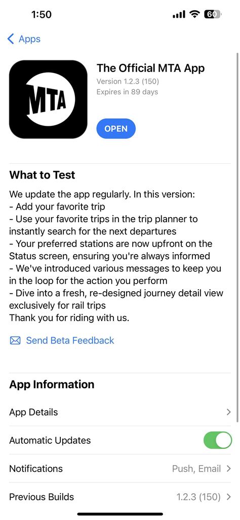 New Mta App Beta R Nycrail