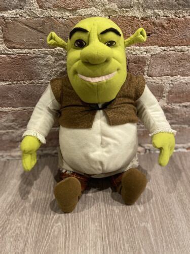 Shrek 2 Hasbro Talking Plush Shrek Wise Crackin Shrek 19 Inches Tall