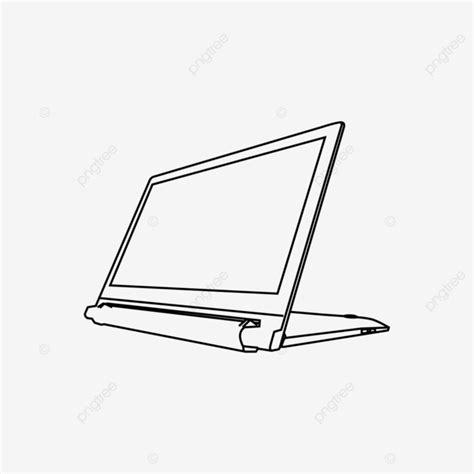 Flip Laptop Screen Outline Drawing Clipart Laptop Clipart Drawing
