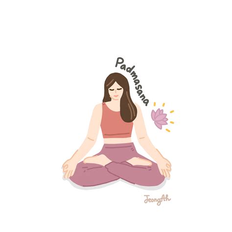 요가 일기 연꽃자세를 그렸어요