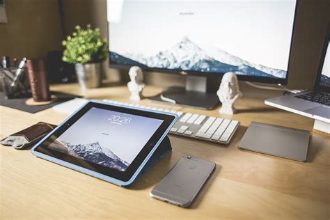 Clean Wooden Workspace Desk Setup Nkl Law