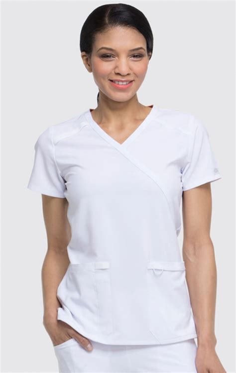 Dk625 Dickies Eds Essentials Mock Wrap Top Scrubscanadaca