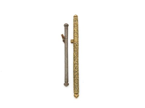 Bonhams Two Metal Scroll Cases And Covers Tibet 19th Century 4