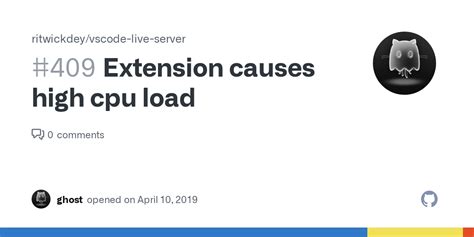 Extension Causes High Cpu Load · Issue 409 · Ritwickdeyvscode Live