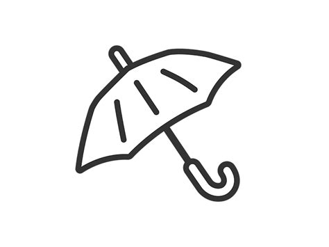 上から見た、傘のアイコンの無料イラスト イラストセンター