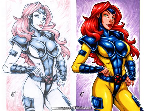 Classic 90s Jean Grey Sketch By Garrett Blair Rimaginarymutants