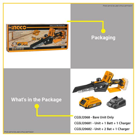 Buildmate Ingco Li Ion Mini Chain Saw Cgsli2068 Icpt — Buildmate