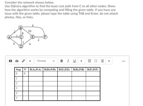 solved consider the network shown below use dijkstra