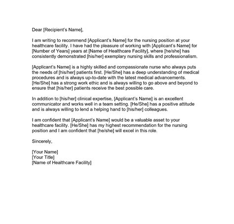 Nursing Reference Letter Forms Docs 2023