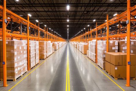 High Angle Drone View Showcases Organized Logistics Operations Within A