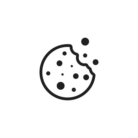 Eps10 Black Vector Browser Cookie Abstract Line Art Icon Isolated On