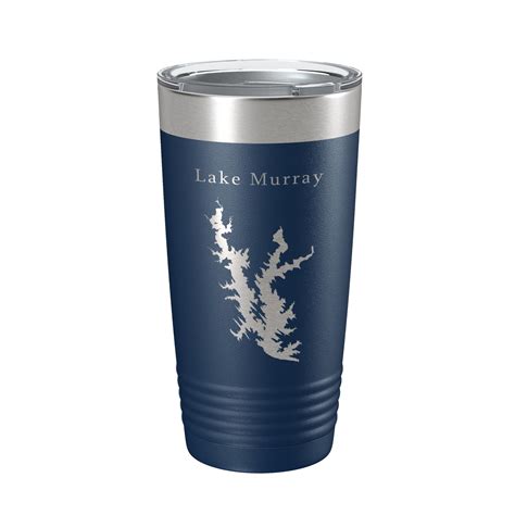 Lake Murray Map Tumbler Travel Mug Insulated Laser Engraved Coffee Cup