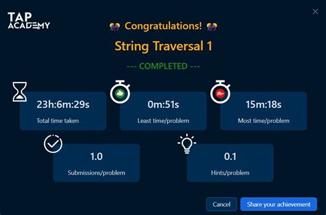 I Am Delighted To Share That I Have Completed My Coding Practice For String Traversal Level 1