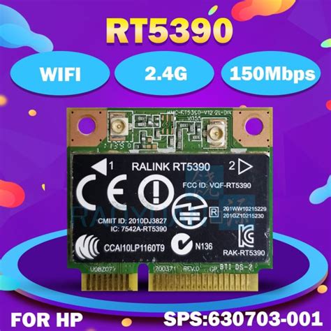 Ralink Rt5390 Half Mini Pcie Wlan การดไรสาย Sps 630703 001สำหรบ