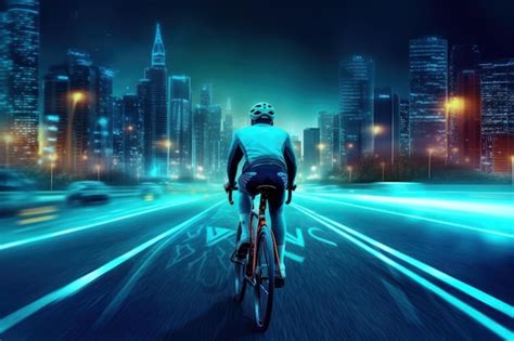 Premium Ai Image Sportsman Rides A Bicycle Illustration Ai Generativexa