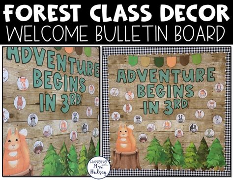 Forest Welcome Back To School Bulletin Board Etsy