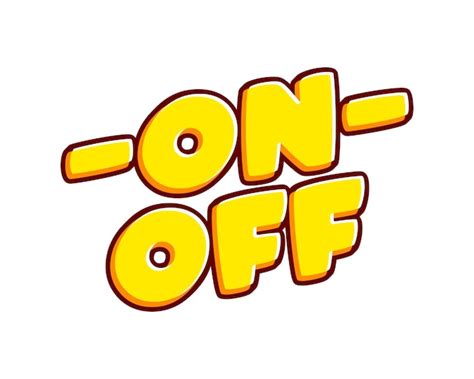 Premium Vector On Off Lettering Isolated On White Colourful Text