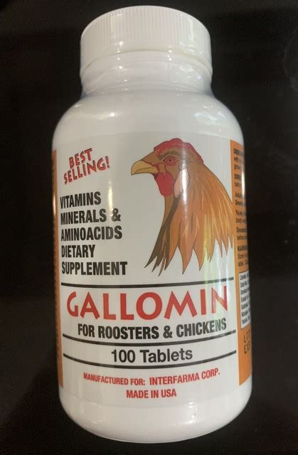 Interfarma Gallomin 100 Tab For Roosters Gallos For Sale Online Ebay