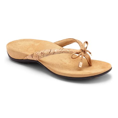 Vionic Womens Bella Flip Flop Gold Cork Size 9 Ebay