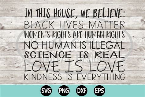 In This House We Believe Svg Black Lives Matter Love Is Etsy