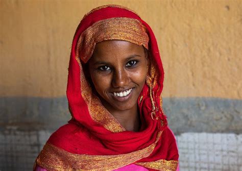 Portrait Of A Smiling Eritrean Woman Gash Barka Agordat Eritrea