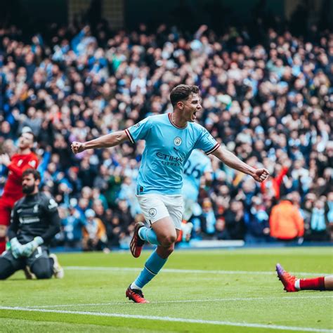 Julián Álvarez Festejó En La Goleada Del Manchester City Ante Liverpool