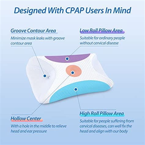 Homca Cpap Pillow Memory Foam Cpap Pillow For Side Sleepers Sleep