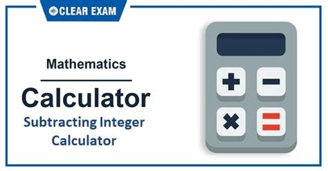 Subtracting Integer Calculator