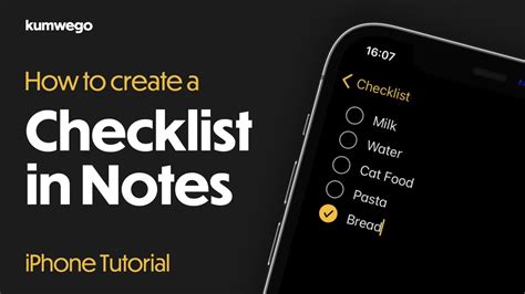 how to create a checklist in apple notes ios youtube