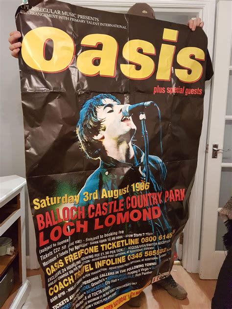 Found This 1996 Oasis Gig Poster In My Garage In 2024 Oasis Gig