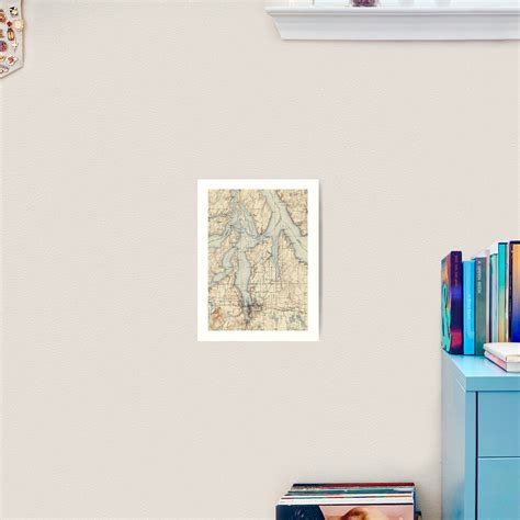 Vintage Map Of The Puget Sound 1934 Art Print For Sale By