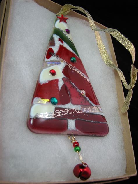 Fused Glass Christmas Ornament Glass Christmas Decorations Fused Glass Ornaments Stained
