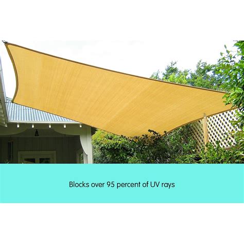 Buy Wallaroo Square Shade Sail Sand 4m X 4m Mydeal
