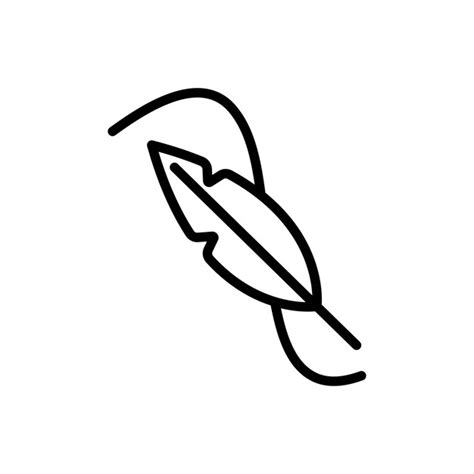 Premium Vector Feather Pen Sign Symbol Vector